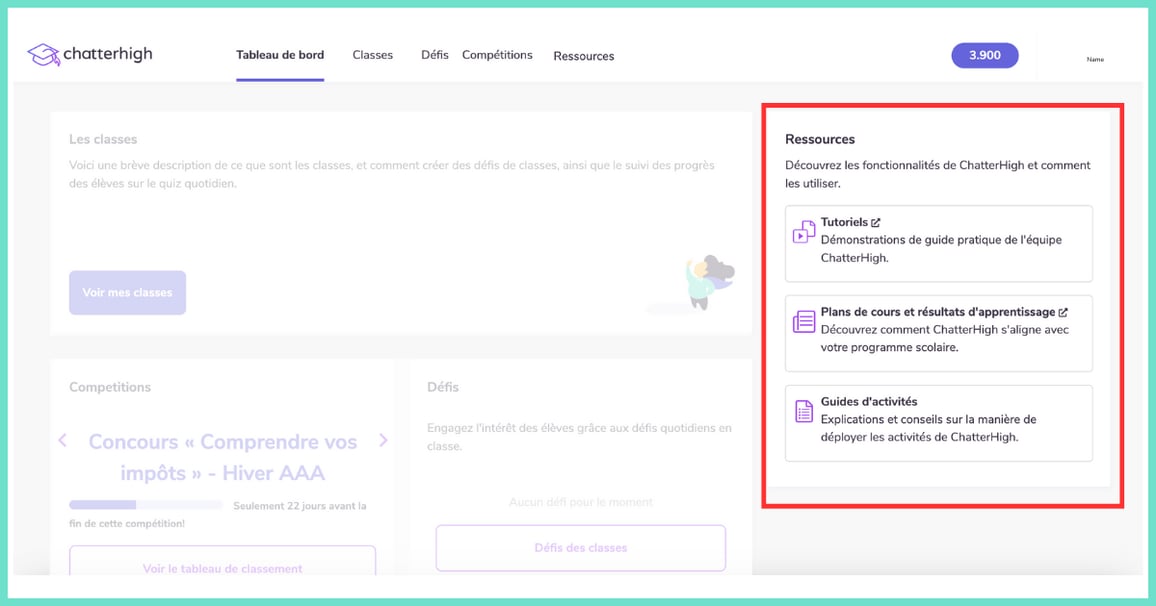 Guide de votre tableau de bord enseignant sur ChatterHigh